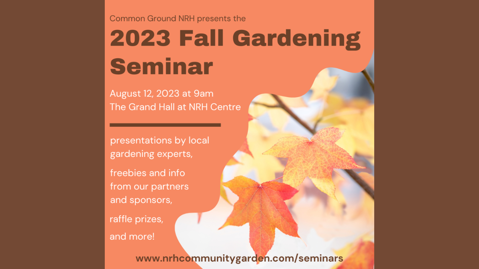 Common Ground Fall Gardening Seminar | Save Tarrant Water